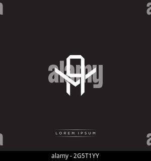 Initial AV alphabet line art logo design of vector Stock Vector Image ...