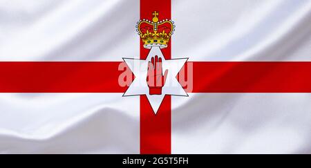 Flag of Northern Ireland (The Ulster Banner (Irish: Meirge Uladh) in ...