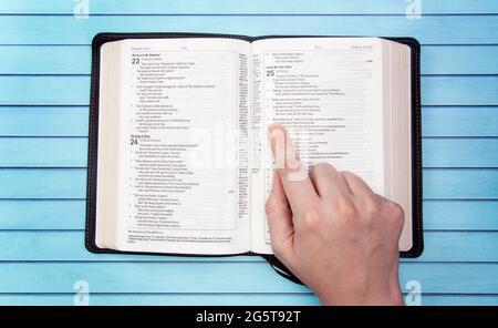 Personal Bible Study at a Table Set for Breakfast Stock Photo - Alamy