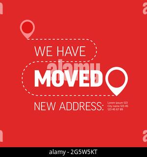 We are moving from one address to another address - minimalistic flyer ...