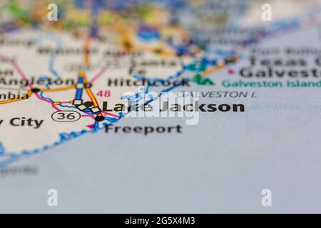 Map of Jackson in Texas Stock Photo - Alamy