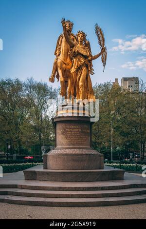 William Tecumseh Sherman statue Grand Army Plaza Central Park Manhattan ...