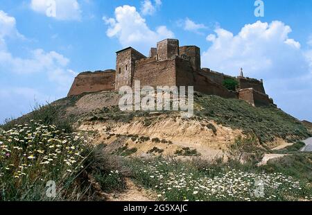 Spain Huesca templar castle of Monzon Stock Photo - Alamy