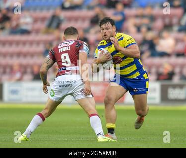 Joe Philbin (13) of Warrington Wolves in action during the game Stock ...