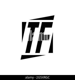 TF Logo monogram with modern style concept design template isolated on ...