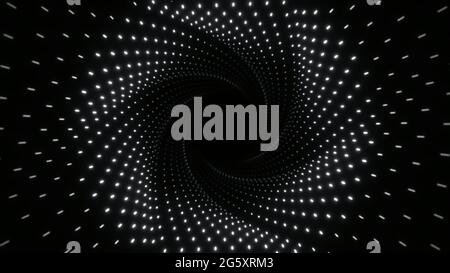 Travel through abstract speed dots tunnel Stock Photo - Alamy