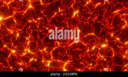 Abstract magma, lava flowing smooth fractal waves background. Fire like ...