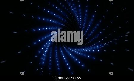 Travel through abstract Plexus tunnel. Dots and lines connection Stock ...