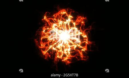 Abstract glowing plasma burst. Energy explosion flame wave Stock Photo ...