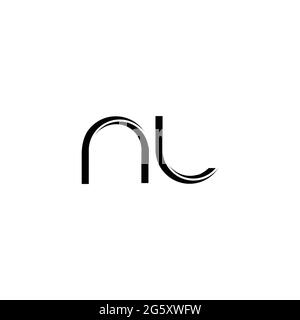 NL Logo monogram with slice rounded modern design template isolated on ...