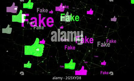 Fake friends against abstract background Stock Photo - Alamy