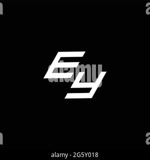 EY E Y Logo Design with Black and White Creative Icon Text Letter ...