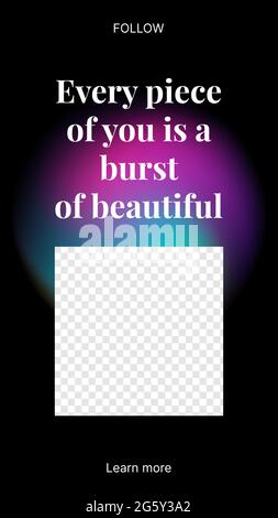 Fashion Stories Template with Transparent Background. Vector ...
