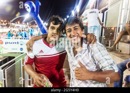 ENCARNACION, PARAGUAY - FEB 8, 2015: Spectators of a traditional ...