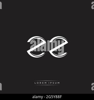 ZZ Logo monogram with modern style concept design template isolated on white background Stock ...