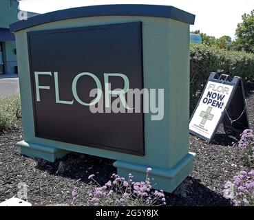 Flor marijuana dispensary sign in Union Landing Shopping Center in ...