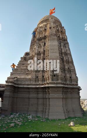 Palasnath Temple, Palasdev on backwaters of Ujani dam Maharashtra Stock ...