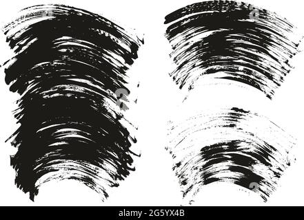 Flat Fan Brush Thin Curved Background Mix High Detail Abstract Vector ...