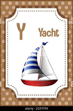 Flashcard letter Y is for yacht Stock Vector Image & Art - Alamy