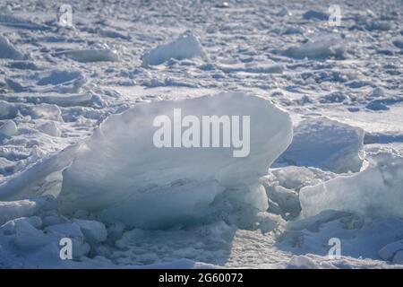 Dirty ice rock. Selective focus Stock Photo - Alamy