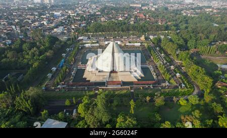 Aerial view of Monument to the Recapture of Yogyakarta. Historical ...