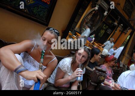 EGYPTIAN LADY SMOKING Stock Photo - Alamy