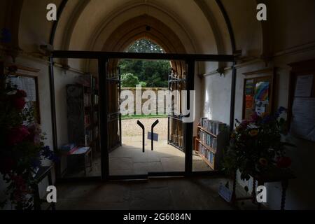entrance gates to the church for Diana Spencer princess of Wales She is ...