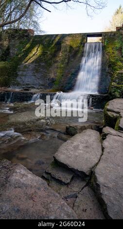 waterfall in Wepre Park, Flintshire,Wales Stock Photo - Alamy