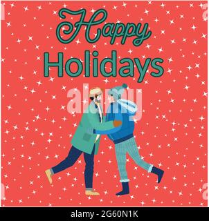 Two guys hug, friends, brothers or a gay couple congratulate each other ...