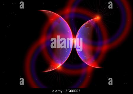 A Trinary Star System Stock Photo - Alamy