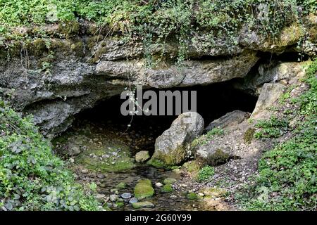 France, Doubs, Allenjoie, source of the fairies, flood, flood Stock ...