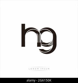 Initial GH Letter Linked Logo. GH letter Type Logo Design vector Template. Abstract Letter GH ...