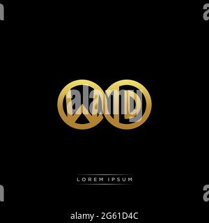 abstract letter dw circle infinity line symbol logo vector Stock Vector ...