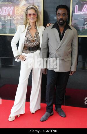 Emma Woollard and Ariyon Bakare arriving for the UK launch of Lady Boss ...