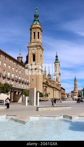 View across Pilar Plaza of the Cathedral-Basilica of Our Lady of the ...