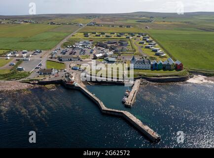 Aerial view of John 'o Groats, Caithness, Scotland, UK Stock Photo - Alamy