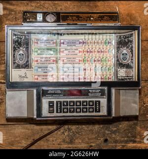 Antique counter juke box in a coffee bar in Miami, Florida, USA Stock ...