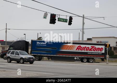 Augusta, Ga USA - 03 06 21: Damaged structure twisted metal and waste ...