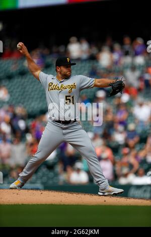 Pittsburgh Pirates' David Bednar pitches during the eighth inning of a ...