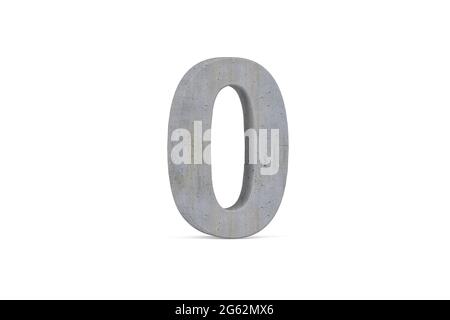 Concrete digits - three dimensional numbers on white background - 3d ...