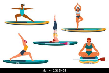Sup stand up paddle board. Vector simple surf sport. Stickman no face clipart cartoon. Hand ...