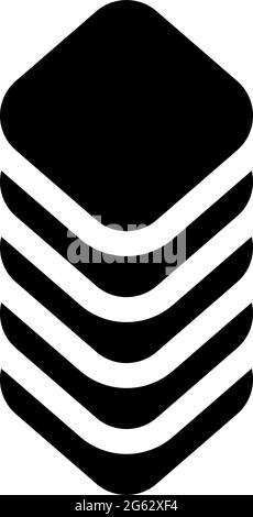 Stack, tier, layers tower icon, symbol. Multitier icon – stock vector ...