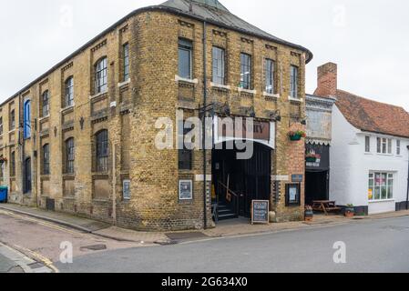 The Foundry Brew Pub, Canterbury, England, UK - man with beer flight ...