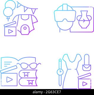 Types of video linear icons set Stock Vector Image & Art - Alamy