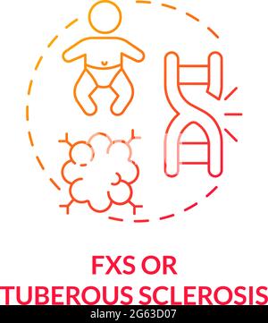 FXS and tuberous sclerosis concept icon Stock Vector Image & Art - Alamy