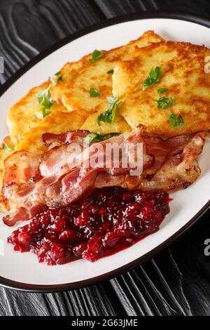 Potato pancake Raggmunk - Swedish cuisine Stock Photo - Alamy