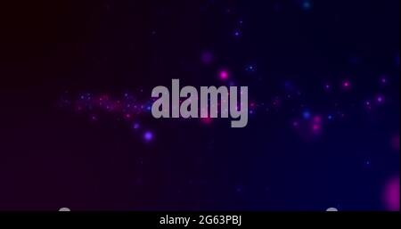 Rotating nebulus shape of glowing pink and points of light floating on ...