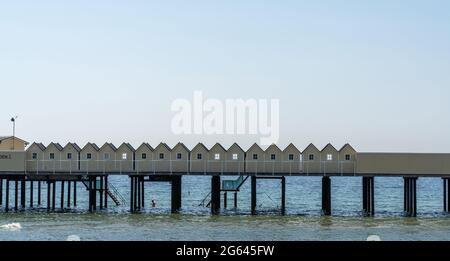 Malmo, Sweden - 17 June, 2021: detail view of the historic bath house ...