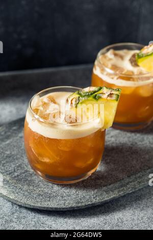 Boozy Refreshing California Surfer Rum Cocktail with Pineapple Stock ...