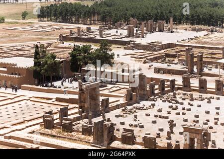 Panorama of ancient ceremonial capital of Persian Empire - Persepolis ...